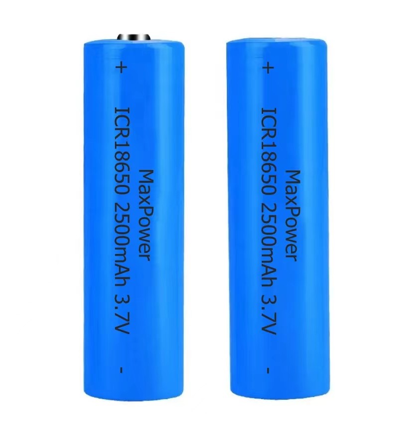 3.7V 2500mAh แบตเตอรี่ลิเธียมแบบชาร์จไฟได้อย่างรวดเร็ว 18650 แบตเตอรี่ ...